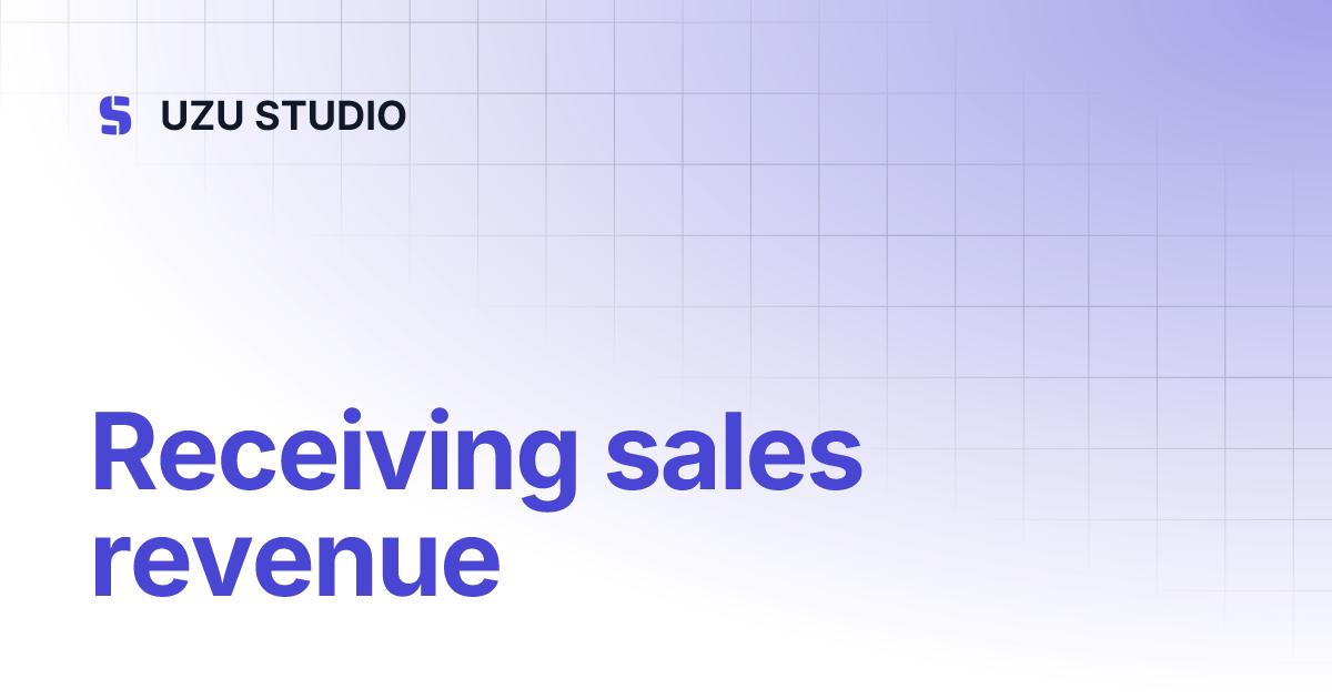 Receiving sales revenue | ウズスタジオ 公式ガイド